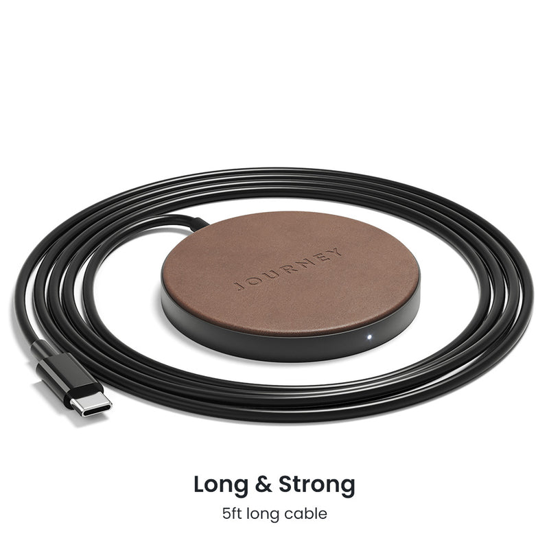 MagSafe Wireless Charger - Premium Leather Charger - Journey